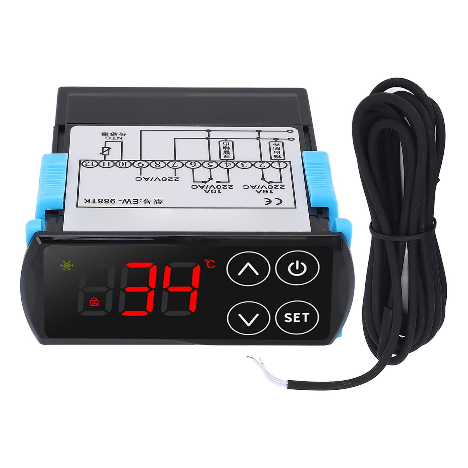 Digital Pid Temperature Controller,10a 220vac Touch Screen Thermostat ...