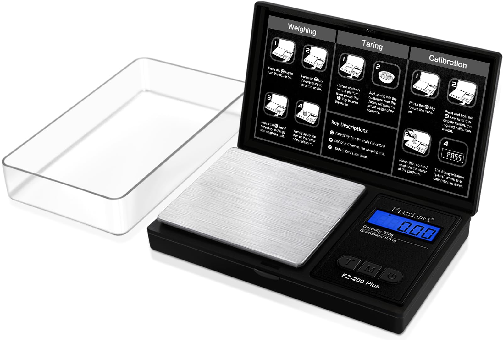 Digital Pocket Gram Scale .01 Gram Accuracy, 200g Mini Gram Scale, Small Scale for Food, Jewelry ...