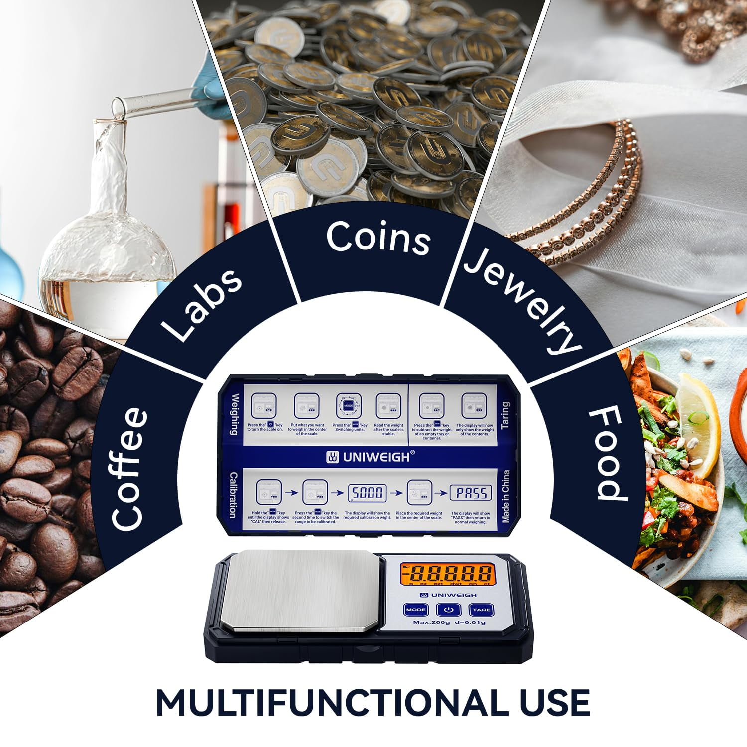 Digital Pocket Gram Scale 200g/0.01g Accuracy, Small Scales Grams ...