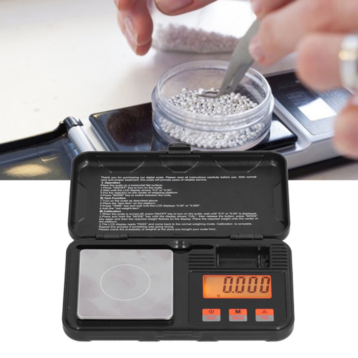 Digital Pocket Scale Portable 50g/0.001g/ 200g/0.01g Weigh Gram Scale ...