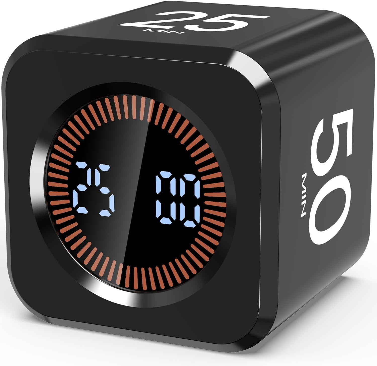 Digital Pomodoro Timer Cube 5/10/25/50min, Visual Productivity Flip ...