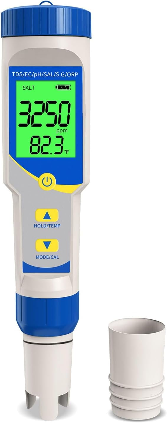 Digital Pool Salt Tester, PH Tester, Salinity Meter for Pool Salt Water ...