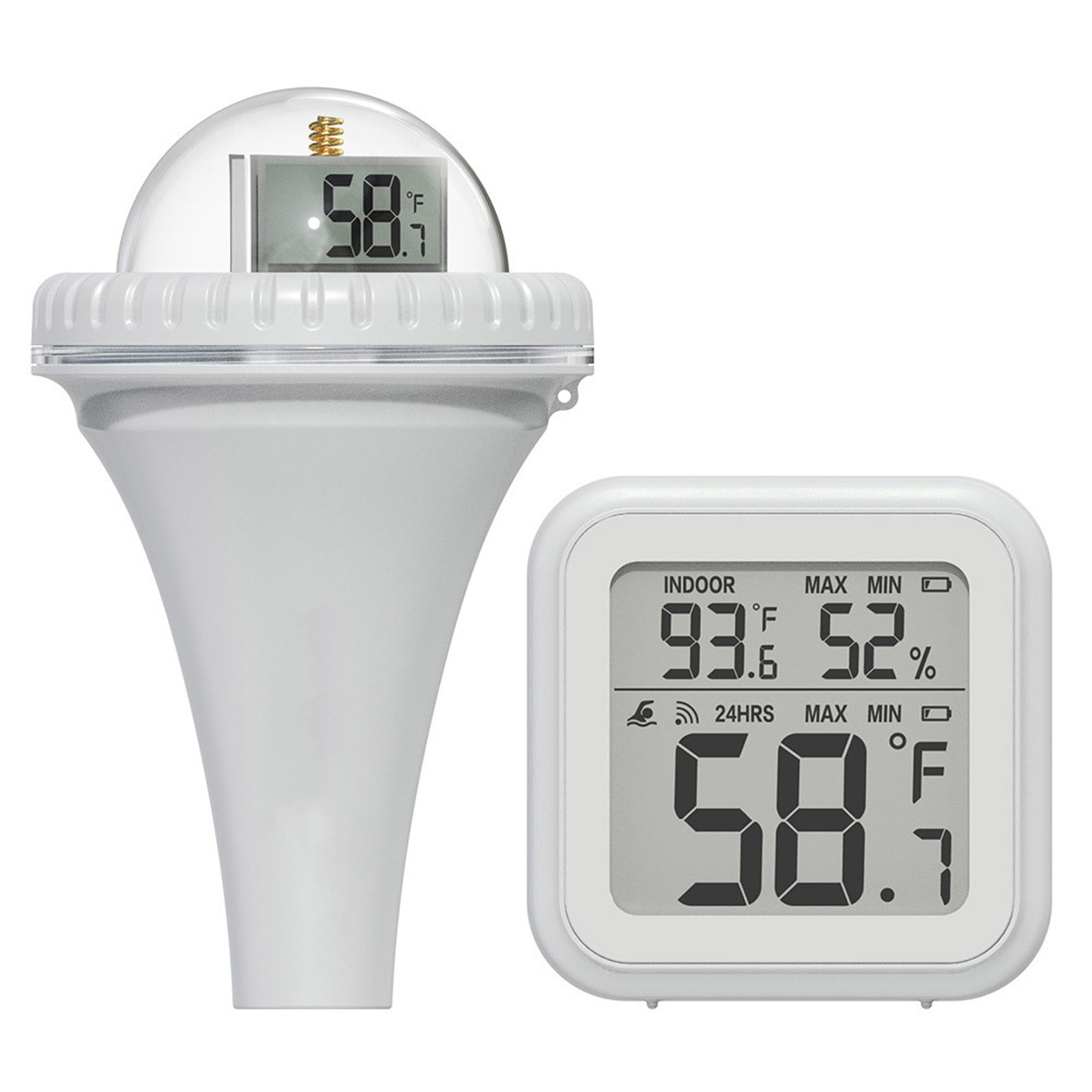 Digital Pool Thermometer Floating Easy Read Large Size Wireless Water ...