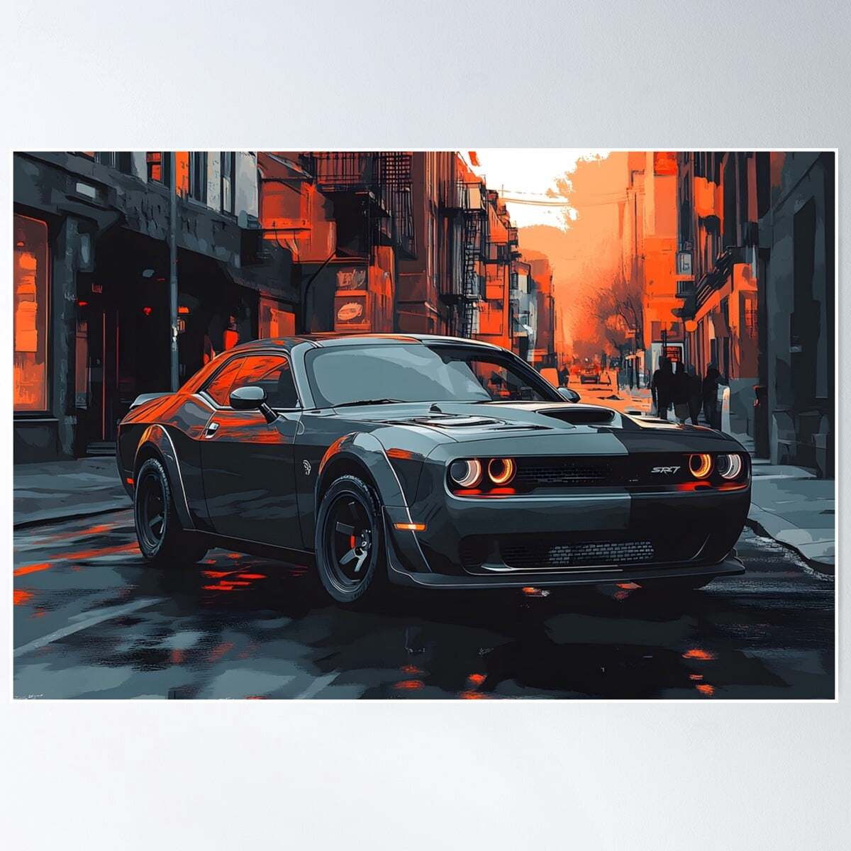 Digital Pop Art Painting – Dodge Challenger Srt Iv Poster Wall Art ...