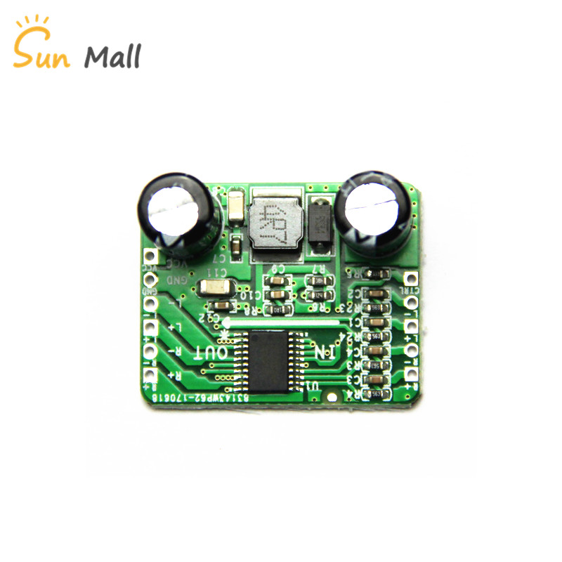 Digital Power Amplifier Board Class D 2x5W Dual HT8698 Differential Input 2.5-5.5V Boost ...