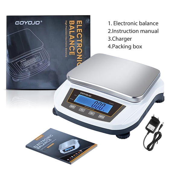 Digital Precision Scale 5kg 0.01g Lab Electronic Balance Backlit Screen ...