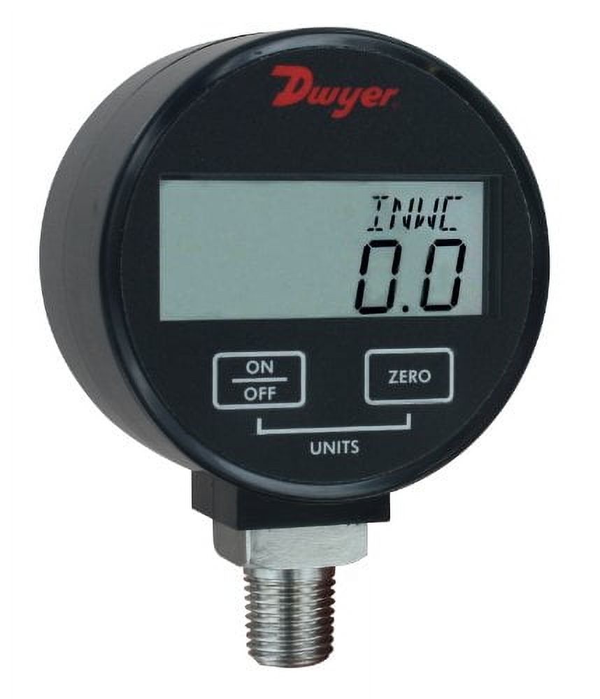 Digital Pressure Gage, DPGW-12, 1% Accuracy, Compatible Liquids & Gases ...