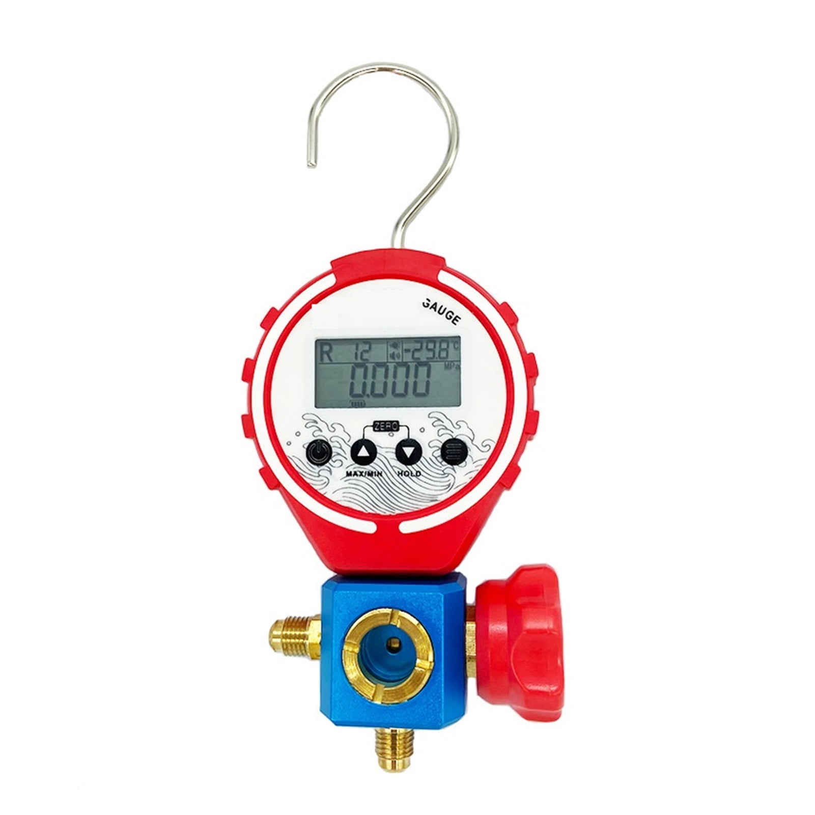 Digital Pressure Gauge Manifold Digital Refrigeration Tester Vacuum ...