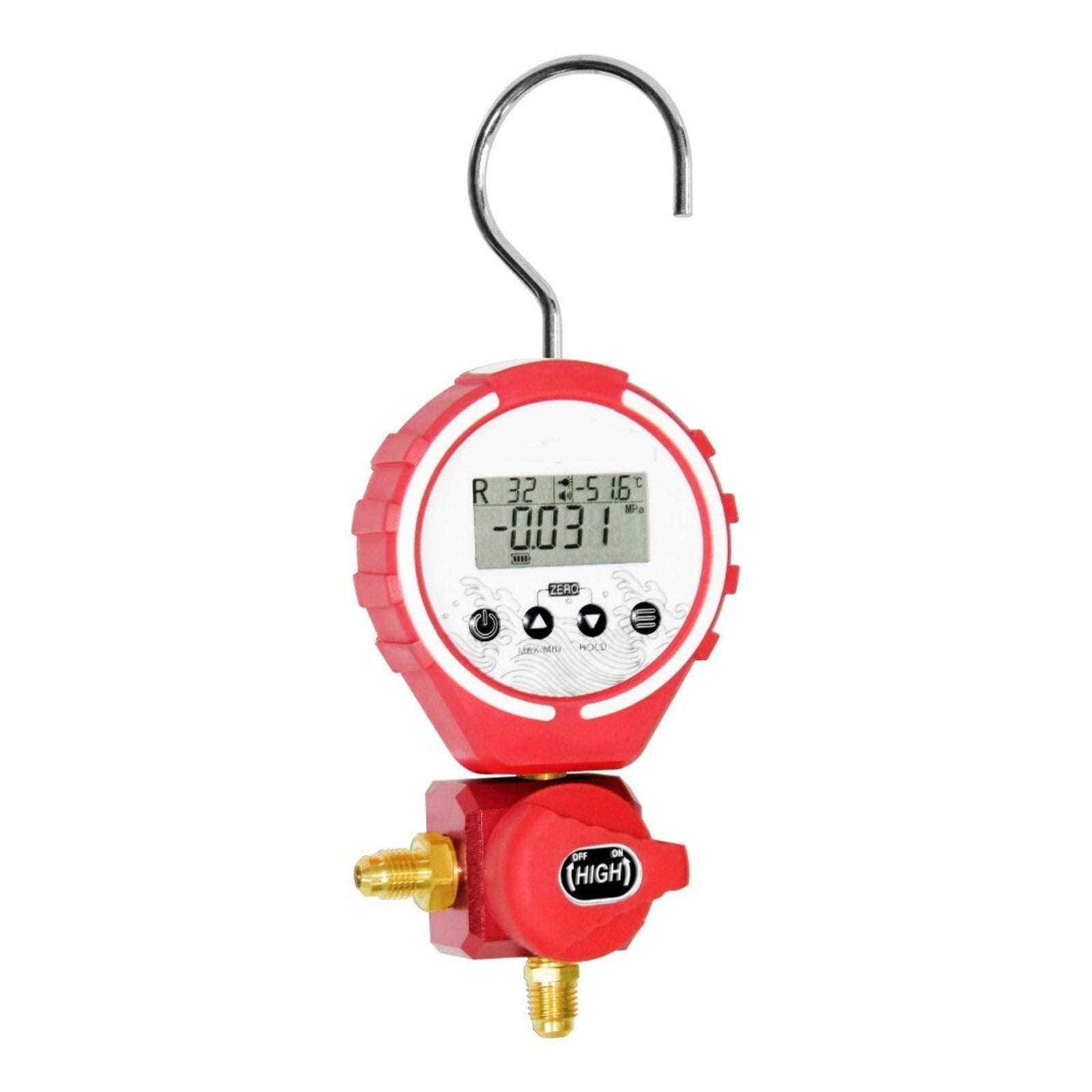 Digital Pressure Gauge Manifold Refrigeration Tester Vacuum Meter HV/AC ...