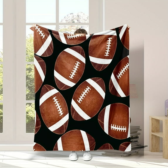 Digital Printed Sports Blanket with Rugby Design, Youth Themed for ...
