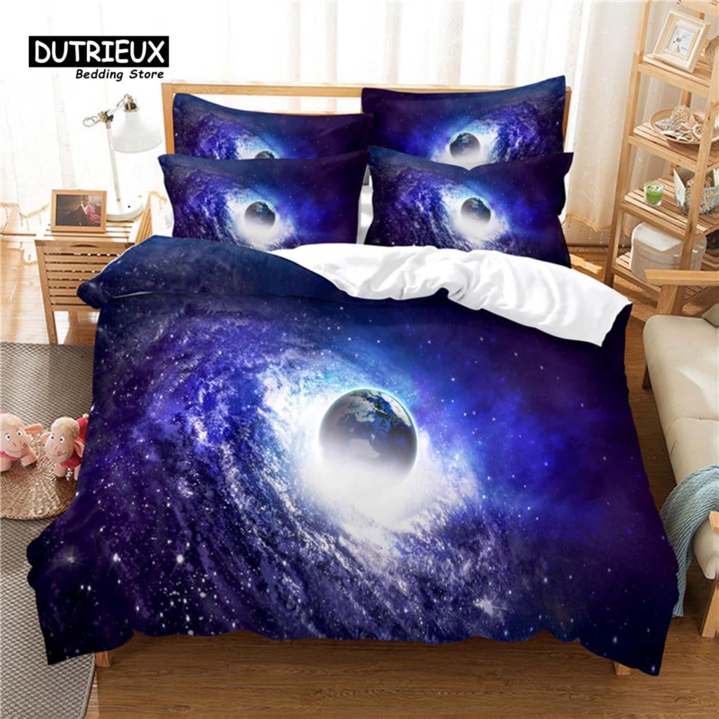 Digital Printing Earth Bedding Set Starry Earth Duvet Cover 3D Bedding ...