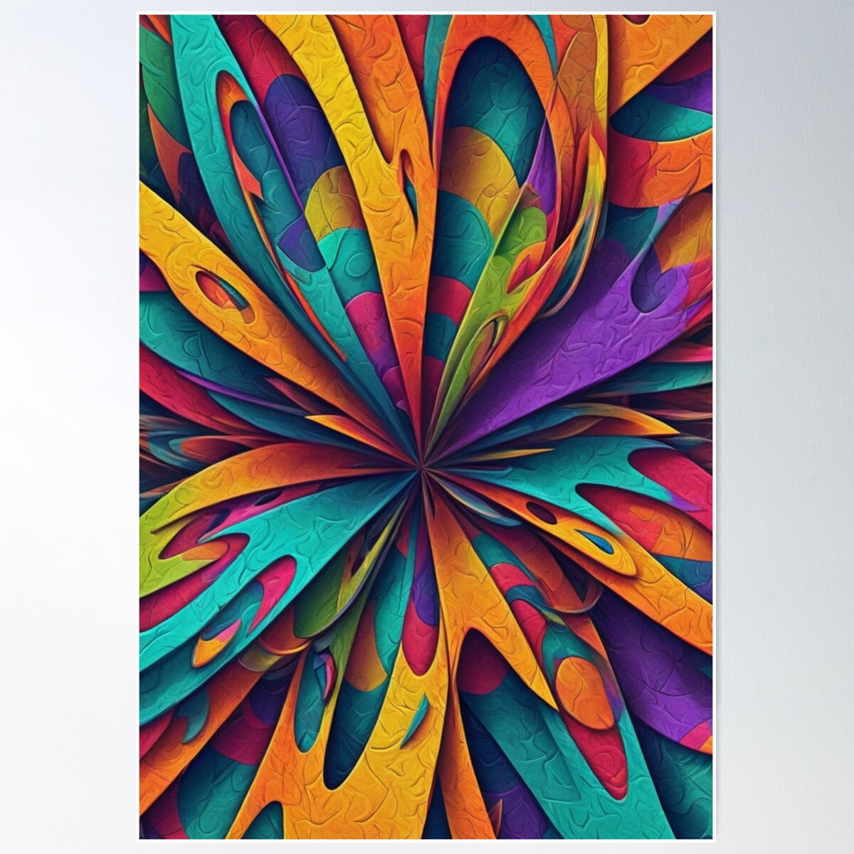 Digital Prit Abstract Colorful Theme Poster Wall Art, Modern Wall Decor ...