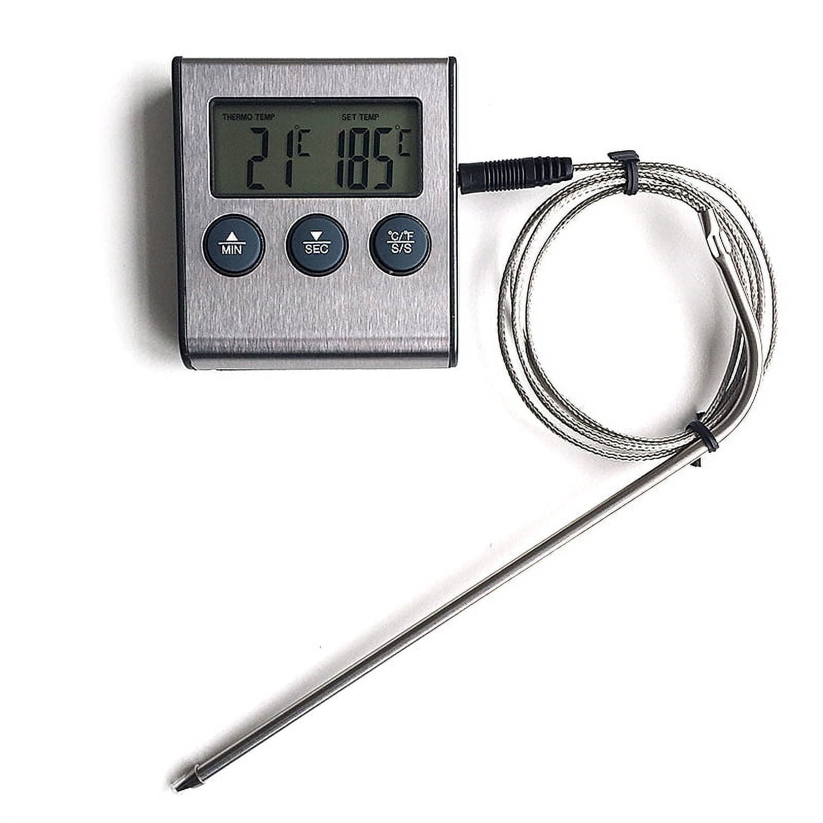 Digital Probe Oven & Meat Thermometer with Temperature Alarm, Safe 304 ...