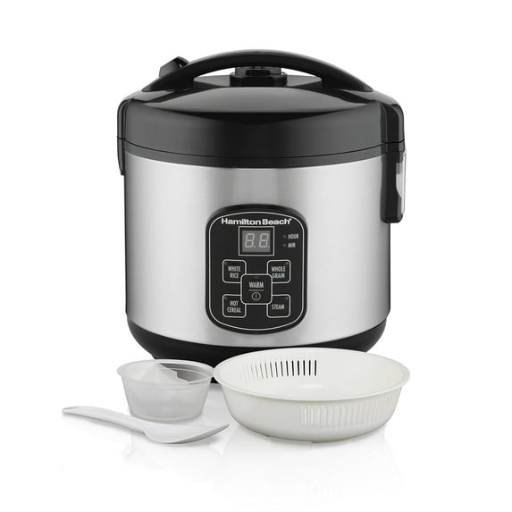 Digital Programmable Rice Cooker & Food Steamer, 8 Cups Cooked (4 ...