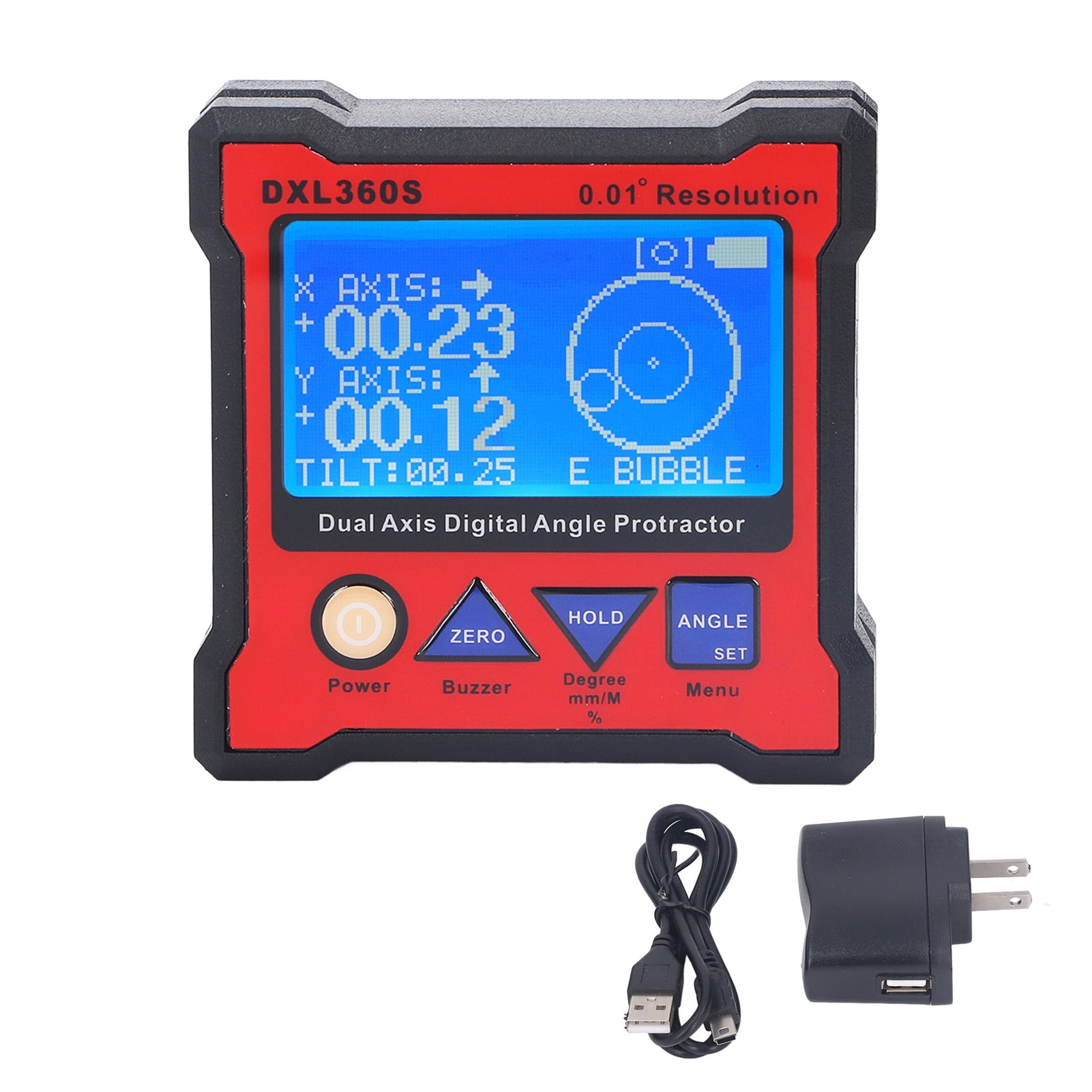 Digital Protractor 2 Axes Sound Alarm Electronic Angle Finder High ...