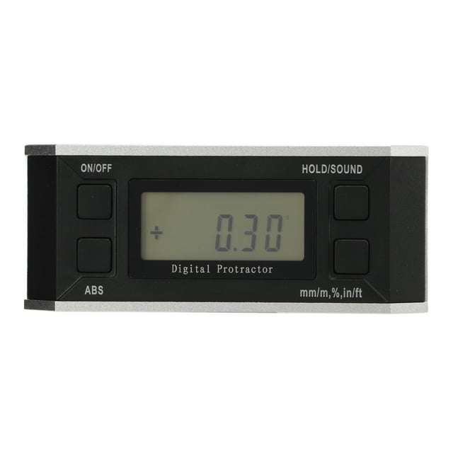 Digital Protractor 4x90° LCD Electronic Inclinometer - Angle Level Finder, Non-Magnetic Gauge ...