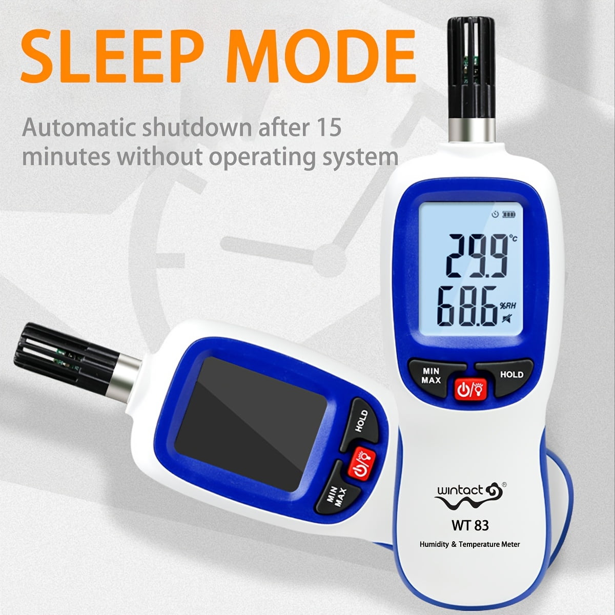 Digital Psychrometer Thermometer Hygrometer With Backlight, Temperature ...