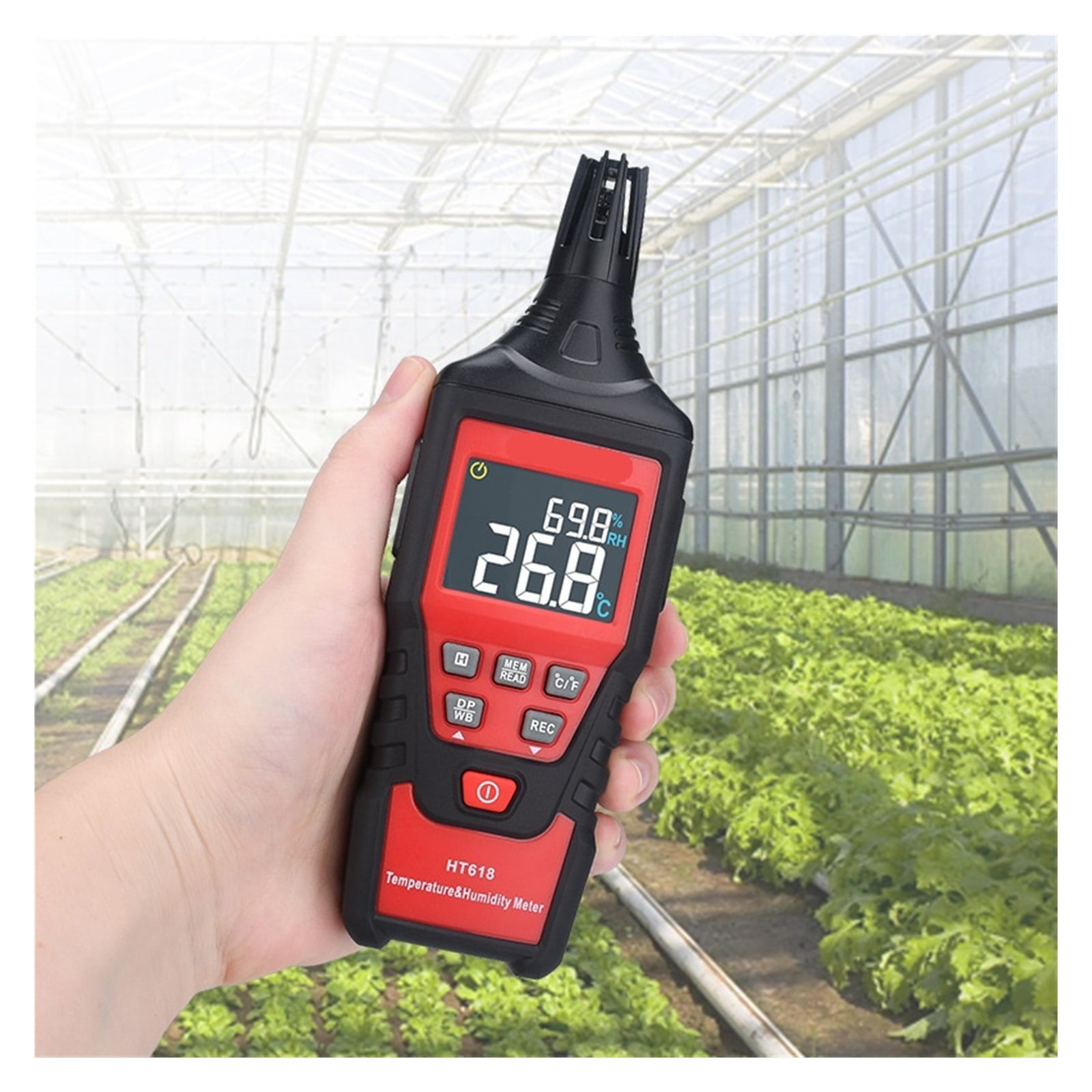 Digital Psychrometer Thermometer Hygrometer with Backlight Temperature ...