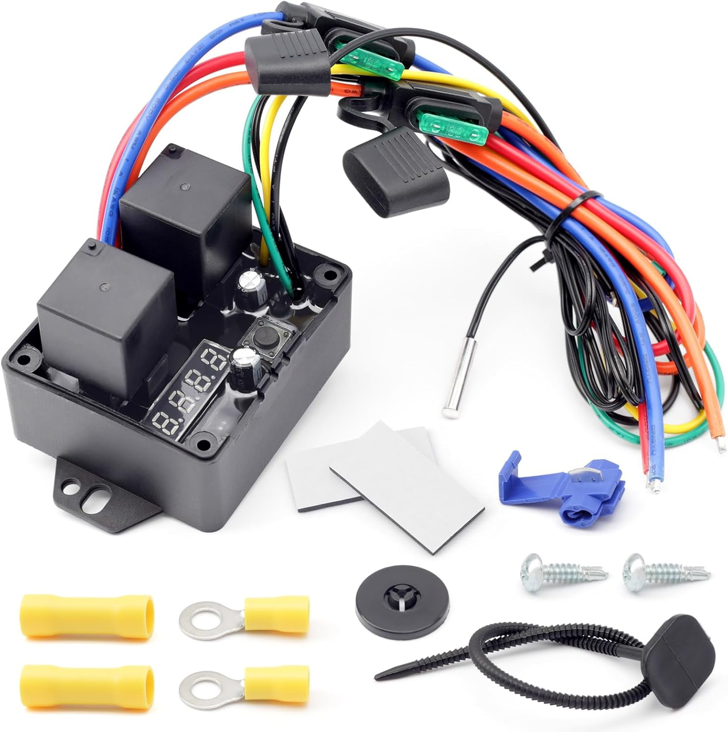 Digital Radiator Fans Controller Swith Kit Part #0444, 12V and 24V ...