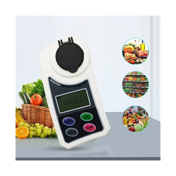 Digital Refractometer 0~55% Meter for Fruits, Vegetables, Veverages ...