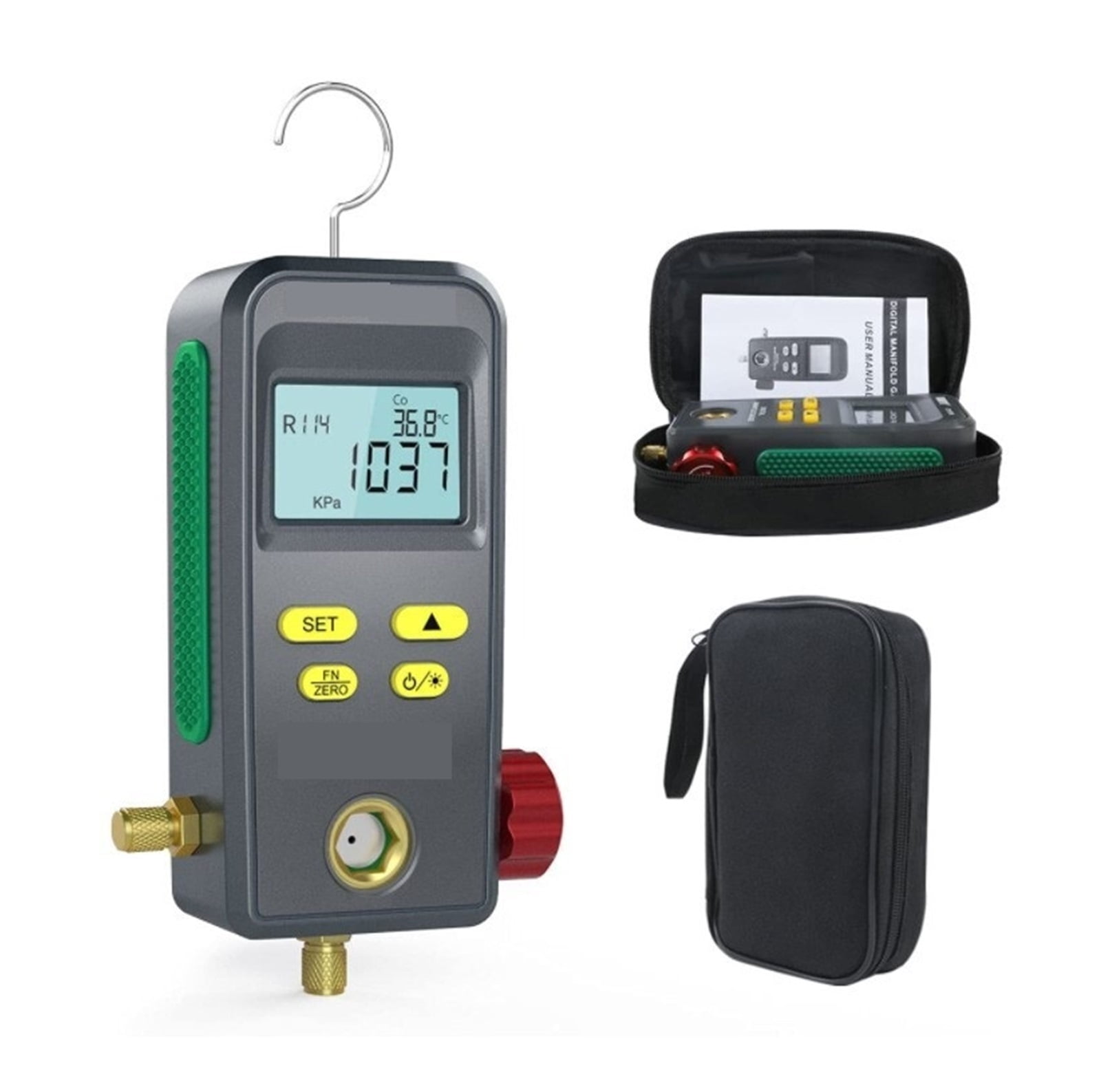 Digital Refrigeration Pressure Gauge Manifold Digital Vacuum Meter ...