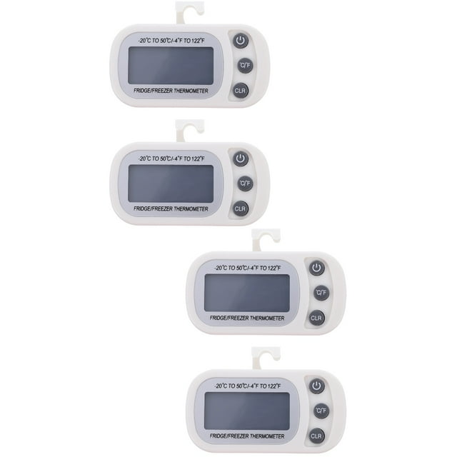 Digital Refrigerator LCD Display Freezer 4 Pcs Thermometer Liquid ...
