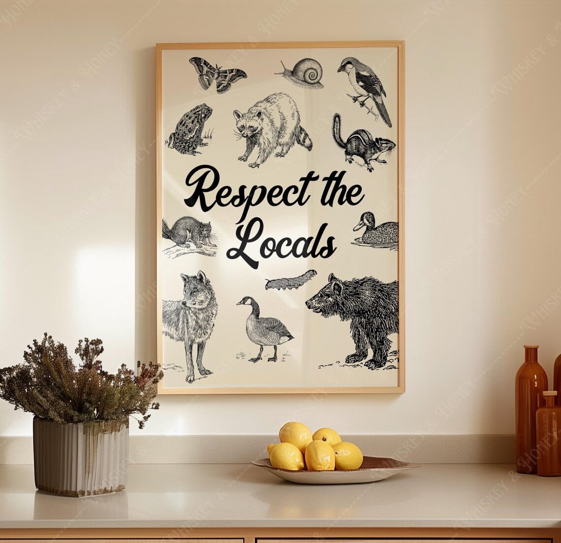 Digital, Respect The Locals Art Print, Wilderness Art Print, Outdoors ...
