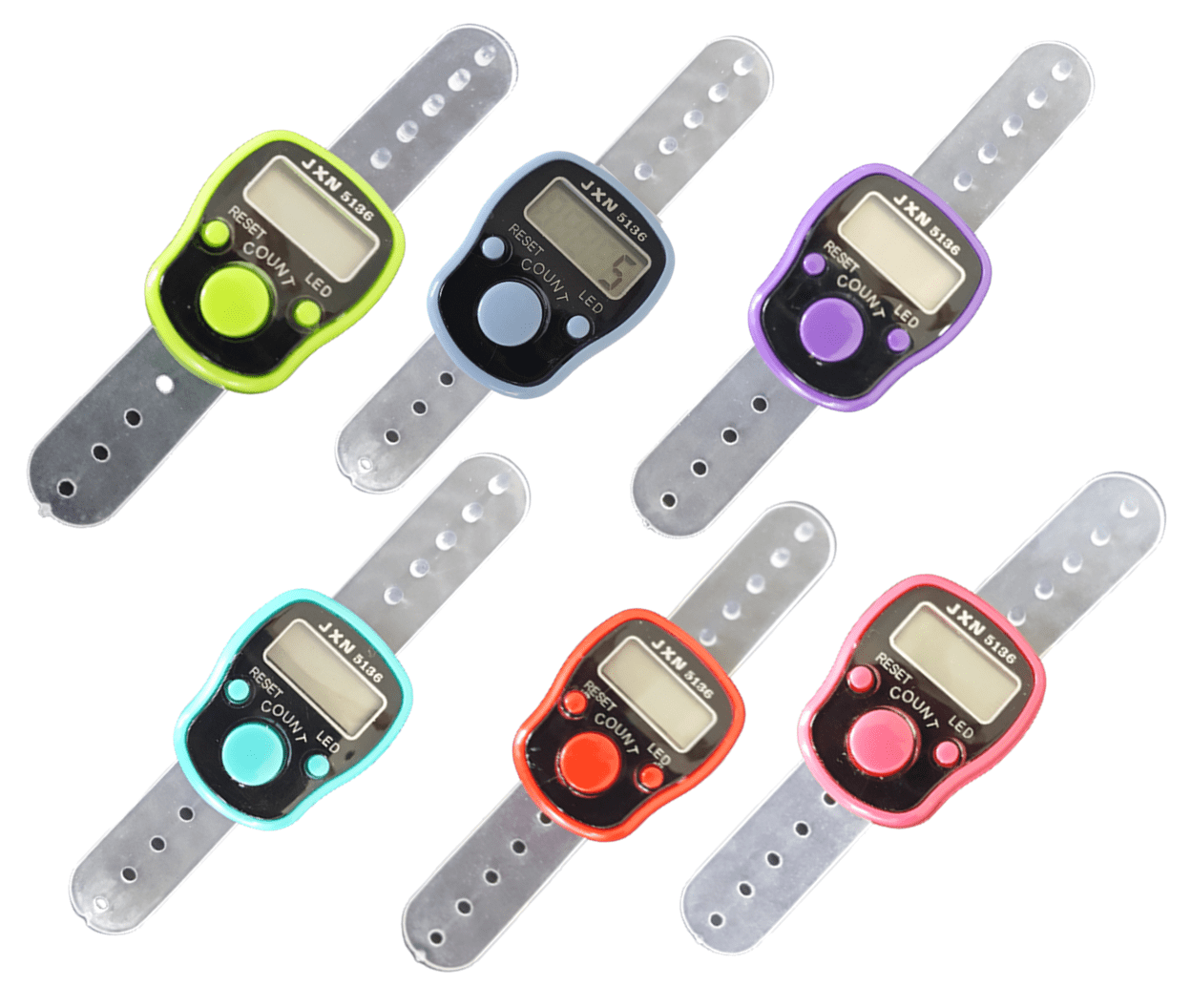 Digital Ring Counter [6 Pack] tally counter Multi-use Muslim Finger ...
