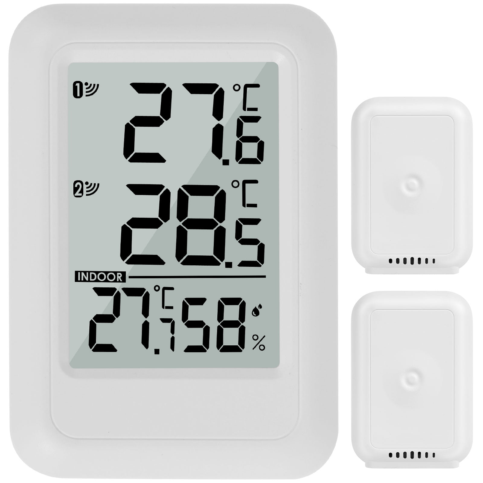 Digital Room Thermometer Set Easy to Use Temperature Humidity Monitor ...