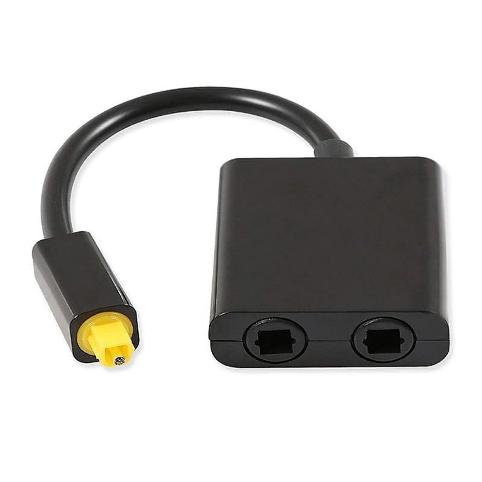 Digital SPDIF Optical Audio Splitter 2Way Toslink Adapter 1 input 2 ...