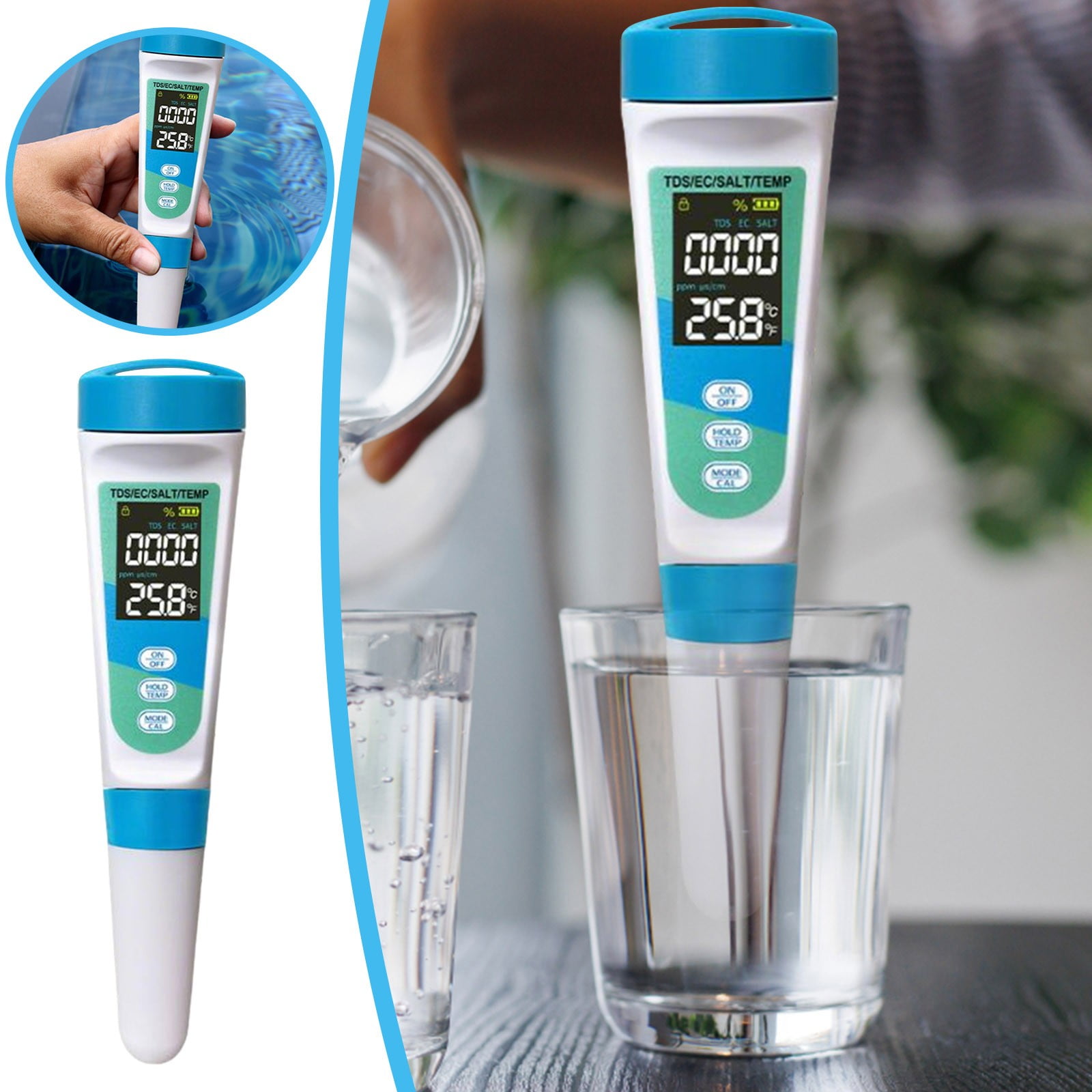 Digital Salinity Meter Water Quality Tester For Aquarium Pool Marine ...