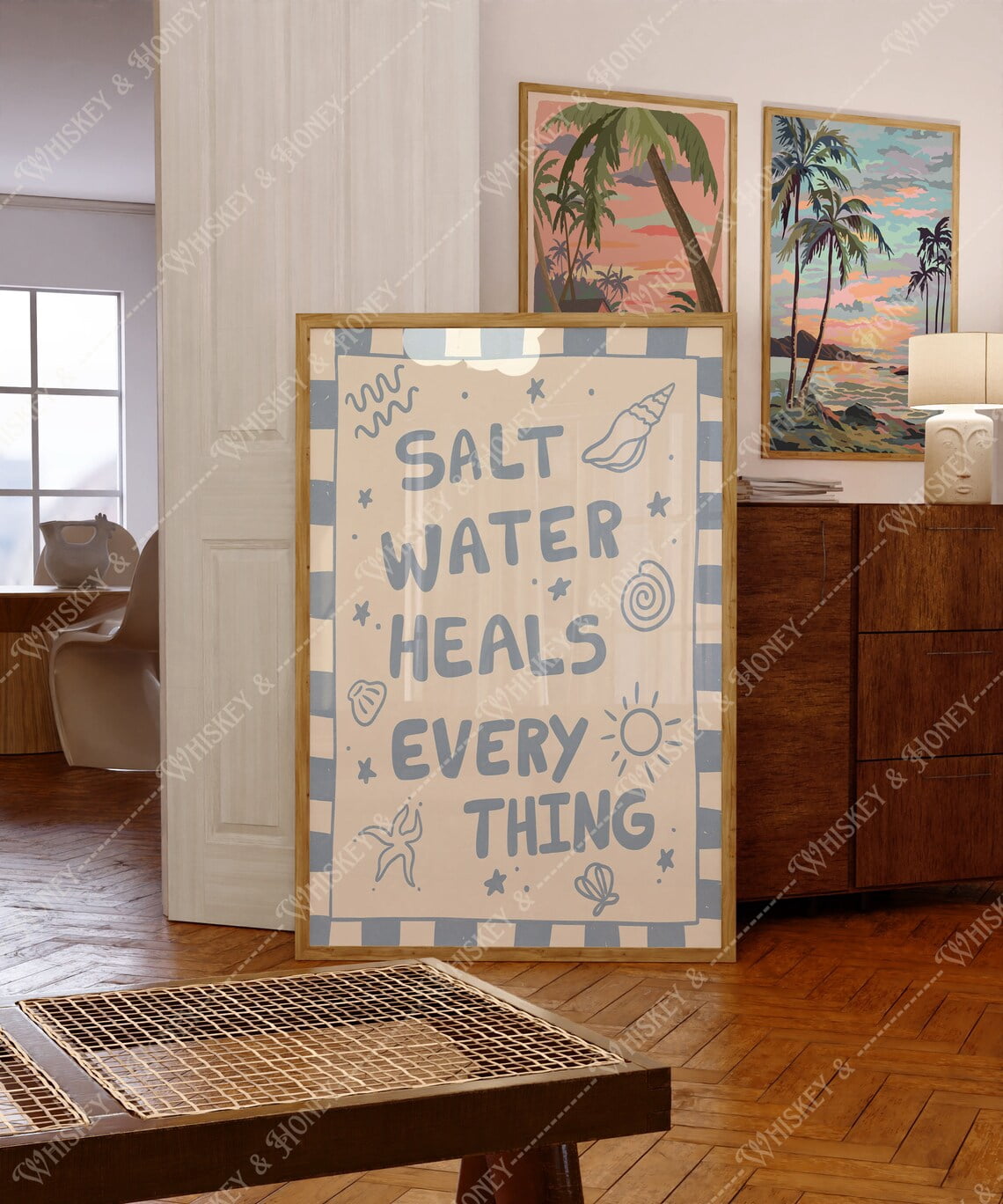 Digital, Salt Water Heals Everything Art Print, Coastal Art, Beachy Art ...