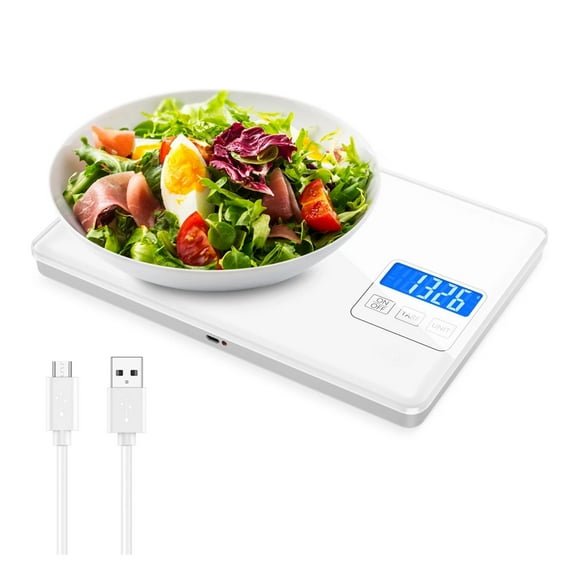Digital Scale 15kg/1g Rechargeable Electronic Kitchen Scale High ...