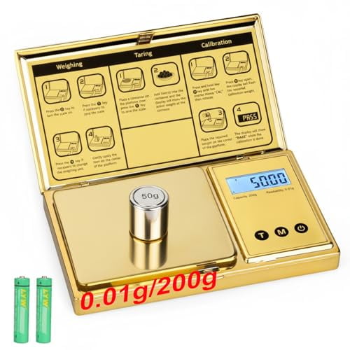 Digital Scale,Gram Scale 200g/0.01 High Precision Portable Milligram ...
