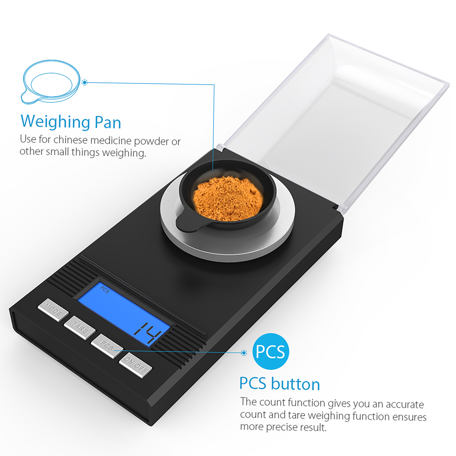 Digital Scale,Pocket Scale Pocket-sized Calibration Pans With ...