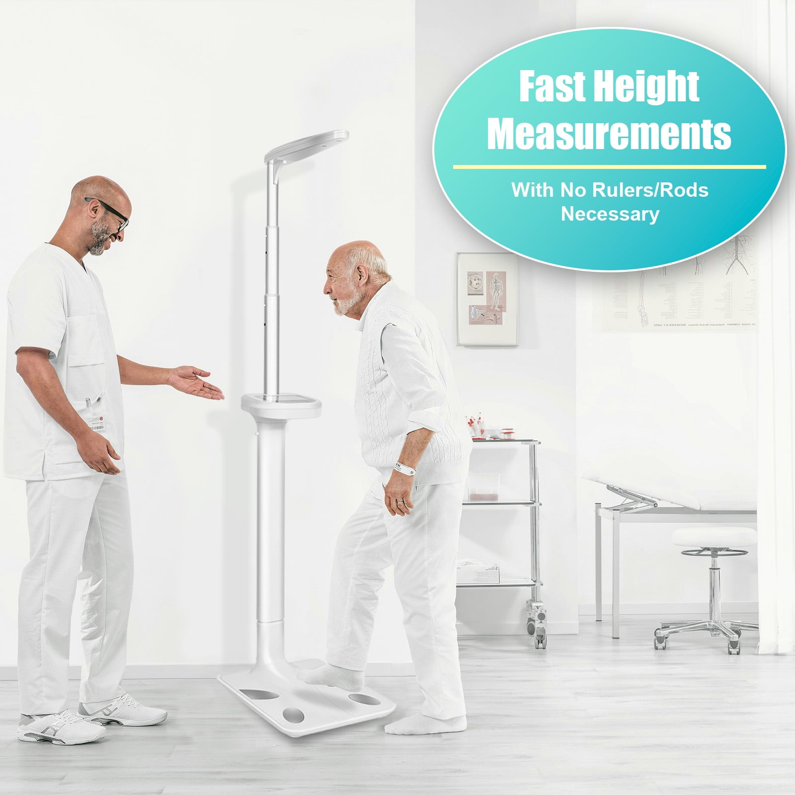 Digital Scale, Ultrasonic Height and Weight Scale, Measuring Device ...