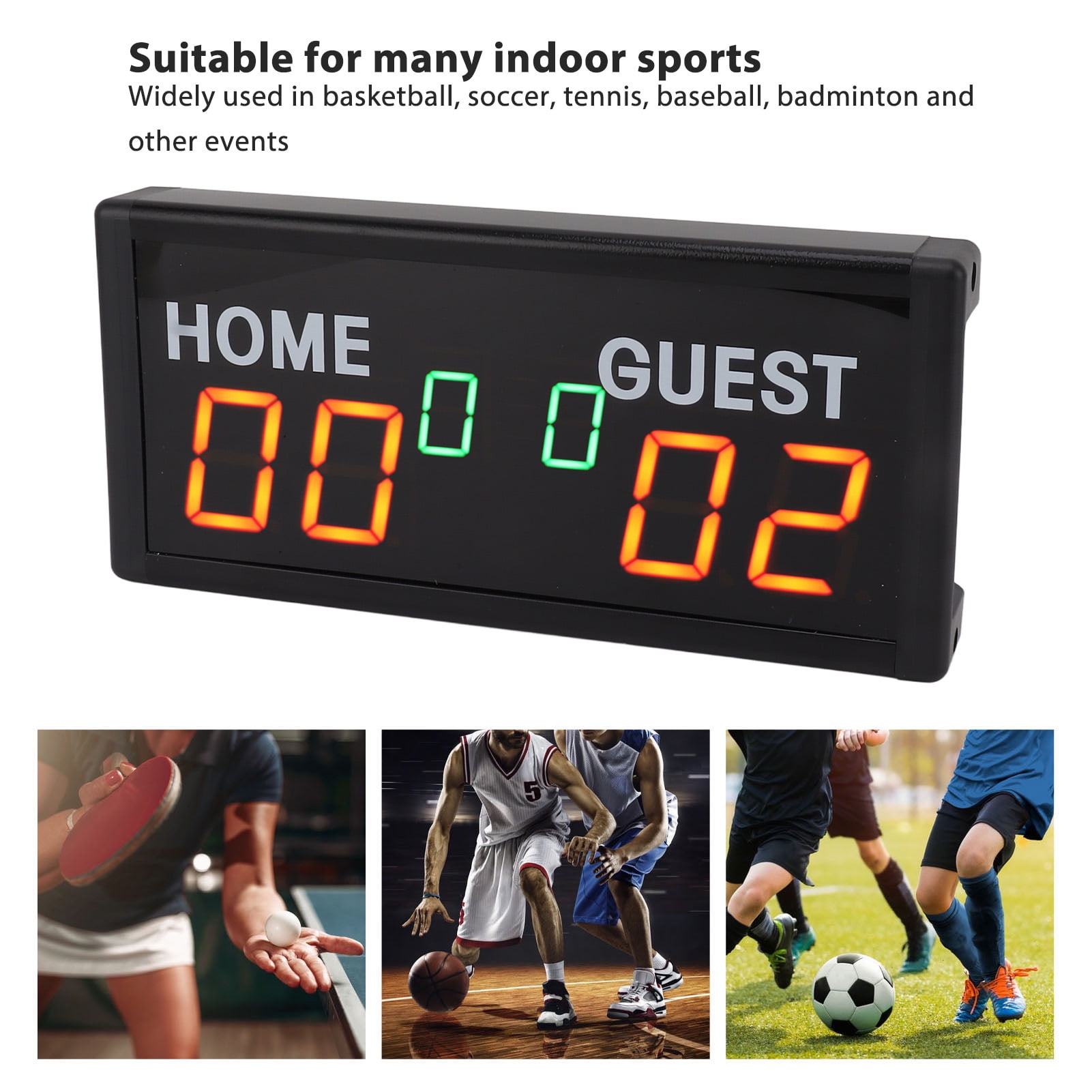 Digital Scoreboard: 1.8" LED Display, Remote Control, Portable Tabletop ...