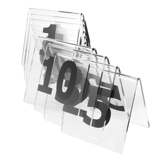 Digital Seat Card Clear Number Signs Banquets Desktop Table Tents ...