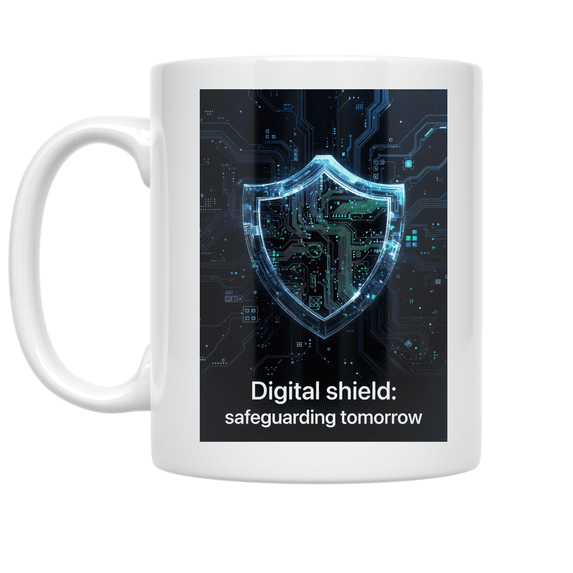 Digital Shield Safeguarding Tomorrow - Cybersecurity Enthusiast - 11 oz ...