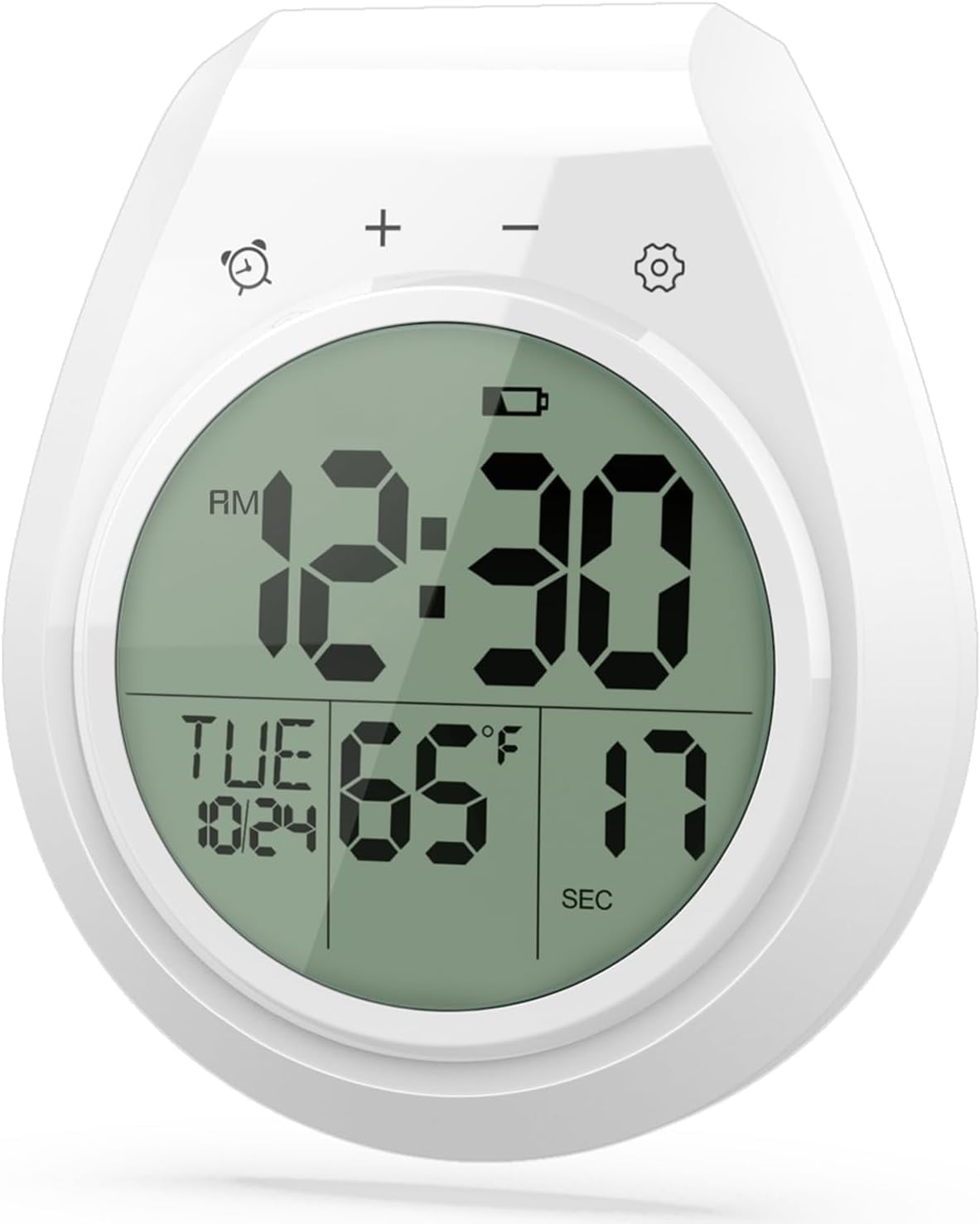 Digital Shower Clock Waterproof Bathroom Timer, Kitchen Wall Clock with ...