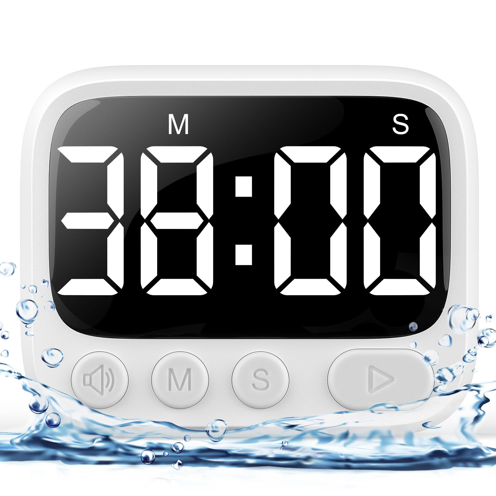 Digital Shower Timer Waterproof for Bathroom Kitchen Wall Mount ...