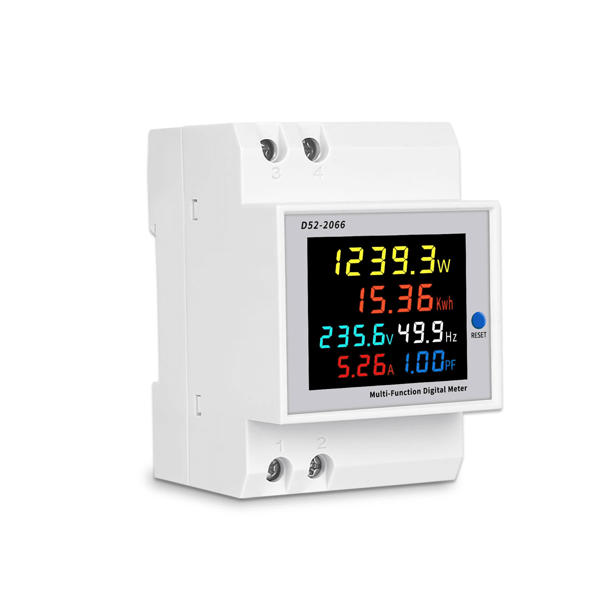 Digital Single Phase AC 40-300V 100A Din Rail 6 in 1 Voltmeter Ammeter ...