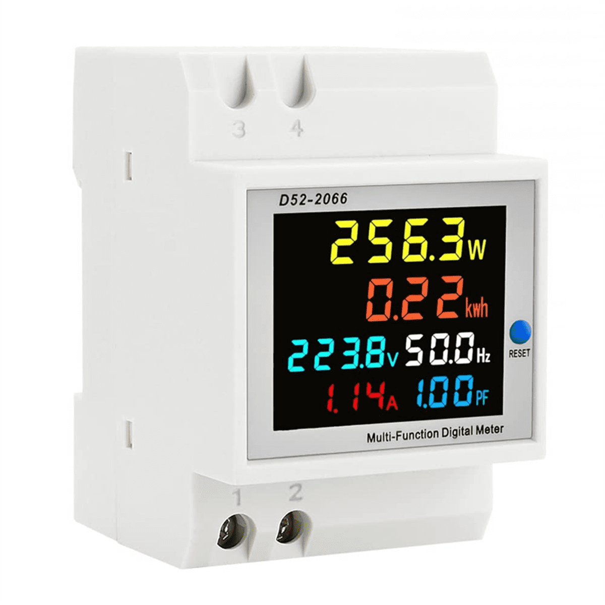 Digital Single Phase Energy Meter Tester Power Usage Monitor AC110V 40V ...