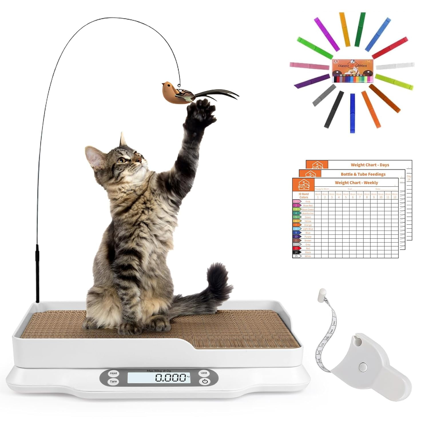 Digital Small Animals Scales for Weighing with Tape Measure, Puppy ...
