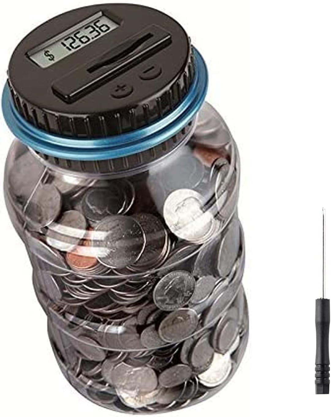 Digital Smart Coin Bank with Auto Counter & LCD Display,Transparent ...