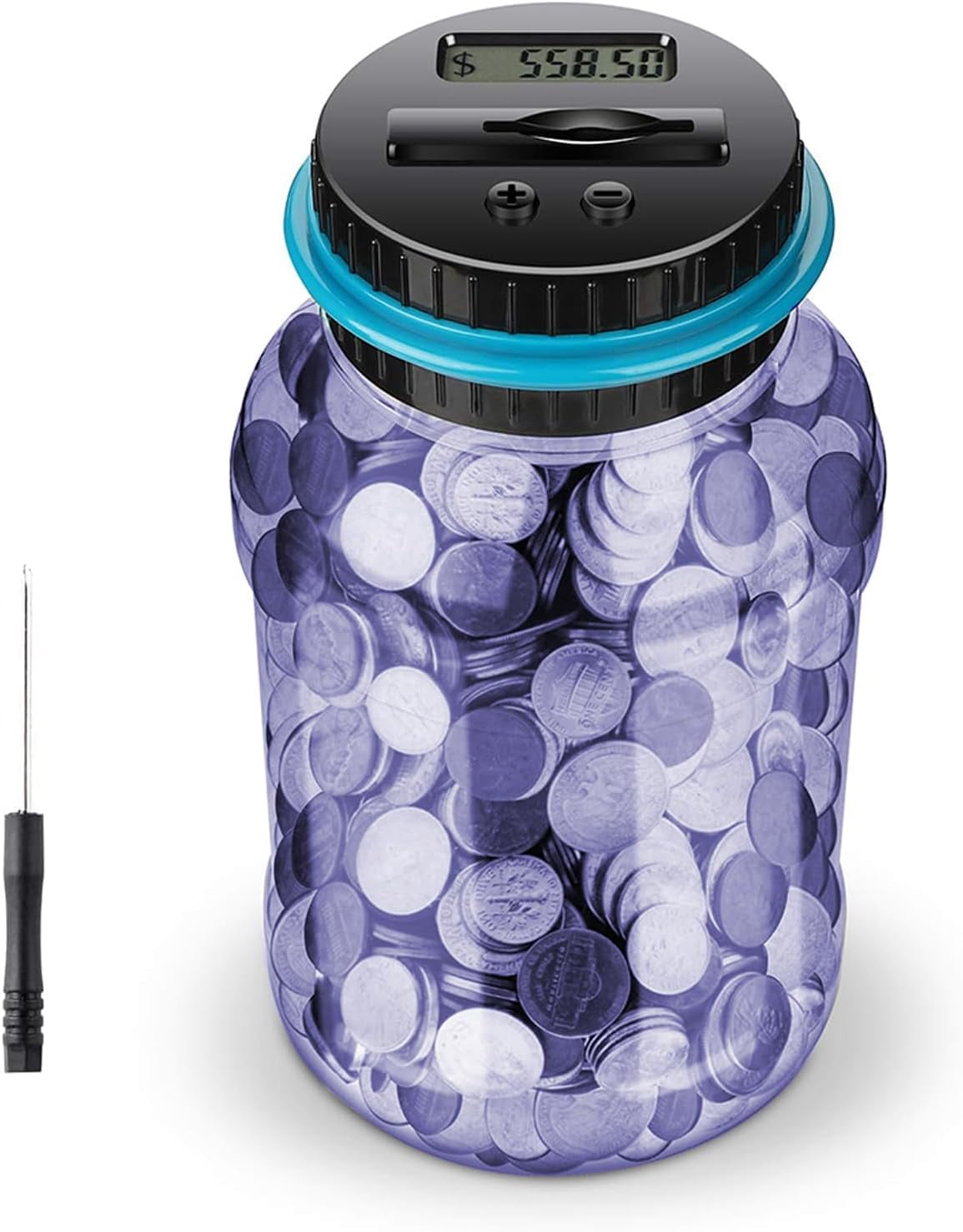 Digital Smart Coin Bank with Auto Counter & LCD Display,Transparent ...