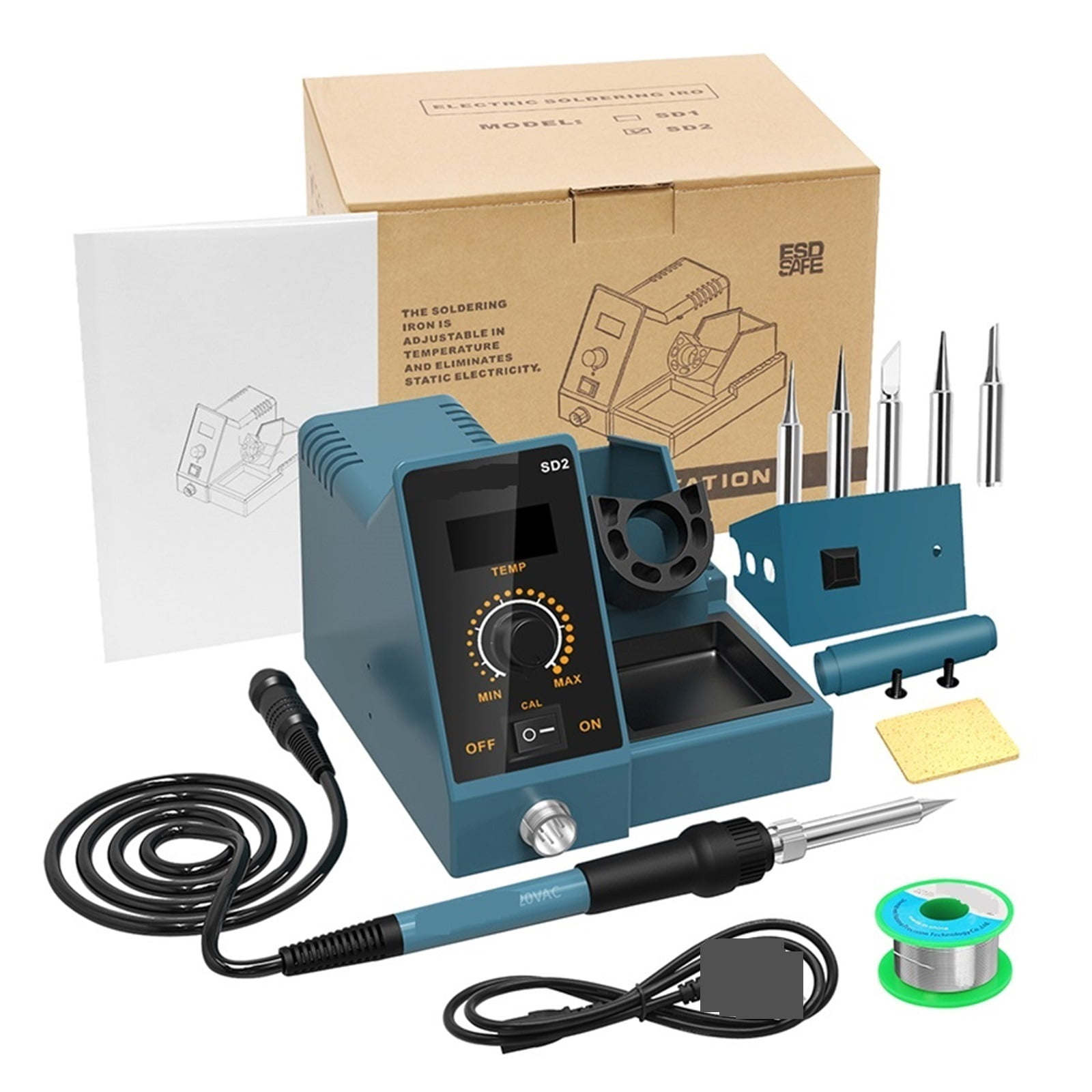 Digital Soldering Station/rework Station 60W Temperature Control ESD ...