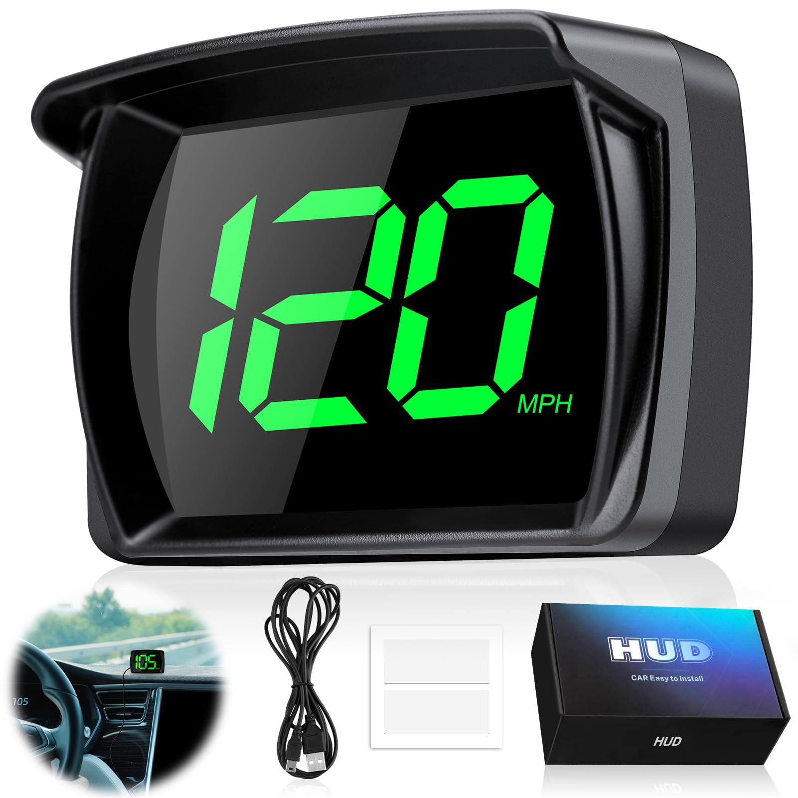 Digital Speedometer for Car MPH, Flycoco GPS Speedometer Head up ...