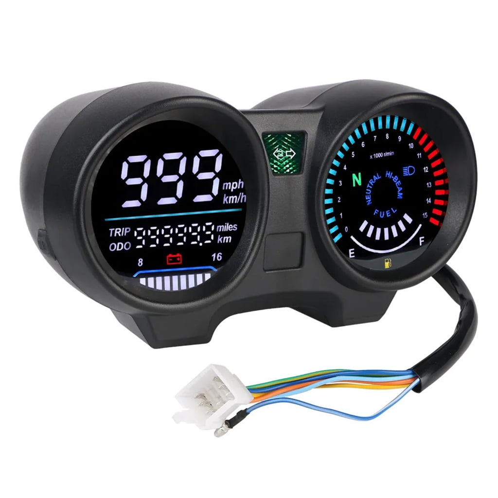 Digital Speedometer Meter Tachometer Motorbike Instrument Dashboard ...