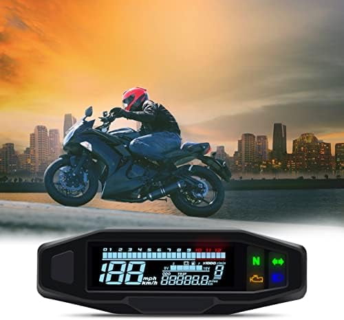 Digital Speedometer RPM Motorcycle Speedometer Tachometer Gauge ...